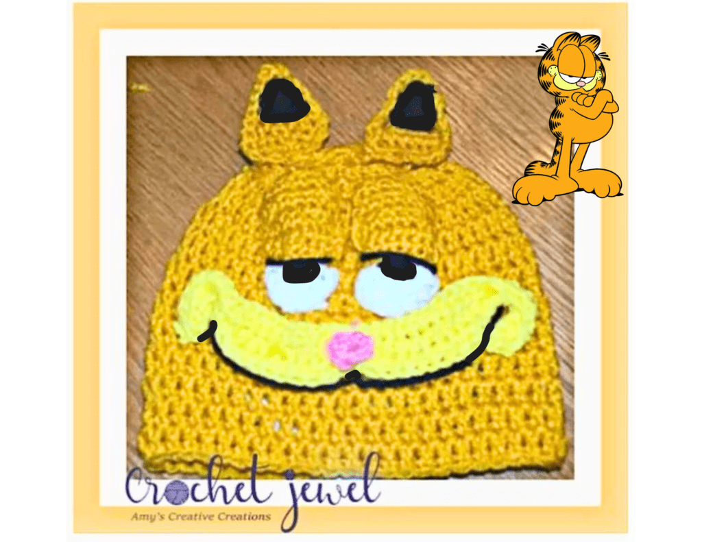 Crochet Garfield Inspired Hat: A Fun and Easy Winter Project - Amys DIY ...