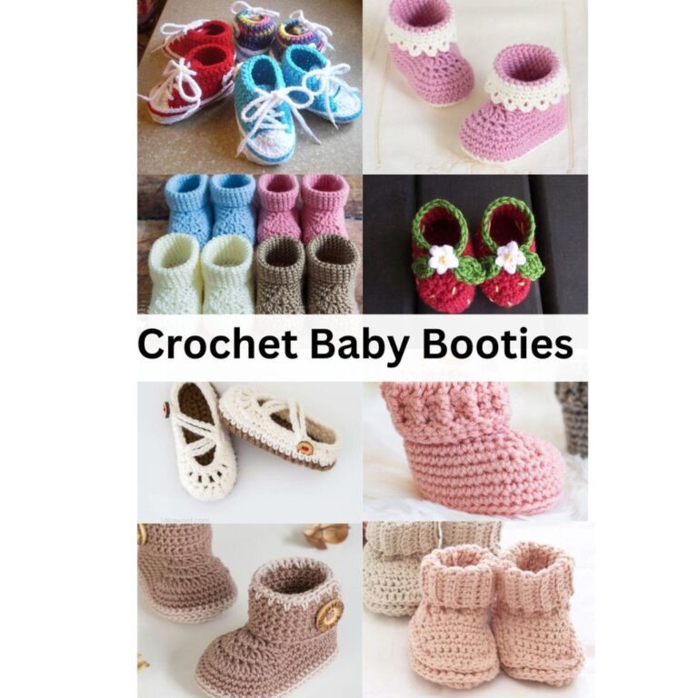 10 FREE Timeless Crochet Baby Bootie Patterns - Amys DIY Frugal Life