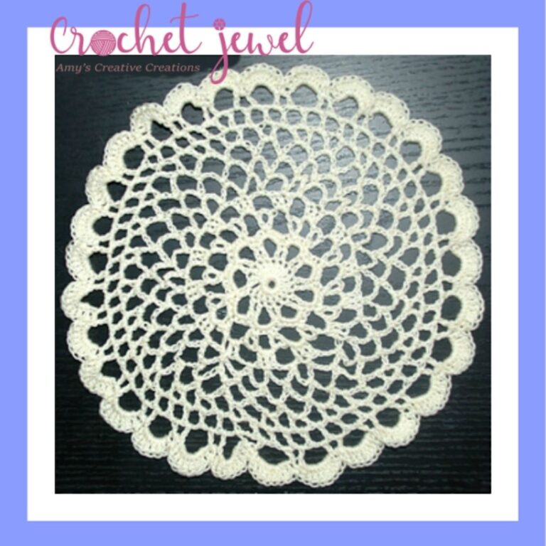 How to Crochet a Lacy Doily: A Step-by-Step Tutorial - Amys DIY Frugal Life