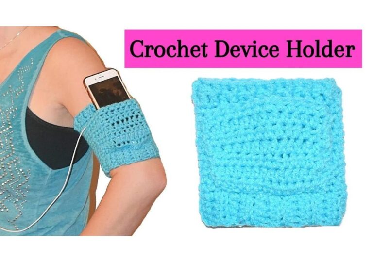 How to Crochet a Device Holder Tutorial for Beginners - Amys DIY Frugal ...