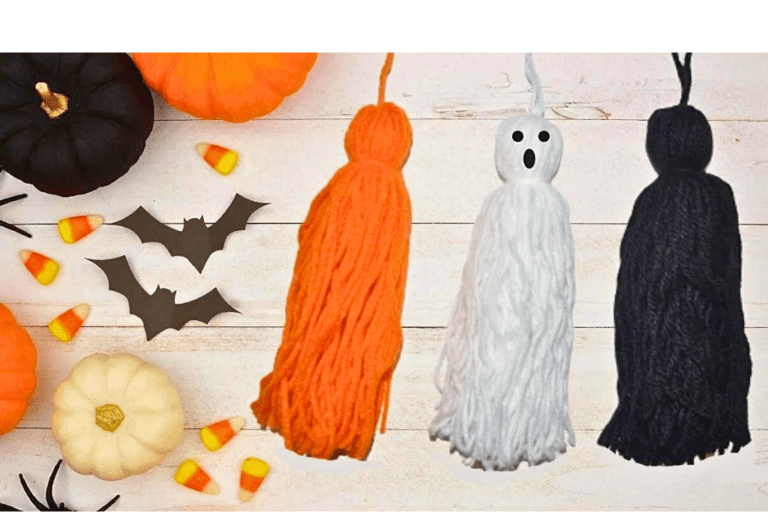 How to Make a DIY Yarn Ghost Tutorial for Halloween - Amys DIY Frugal Life