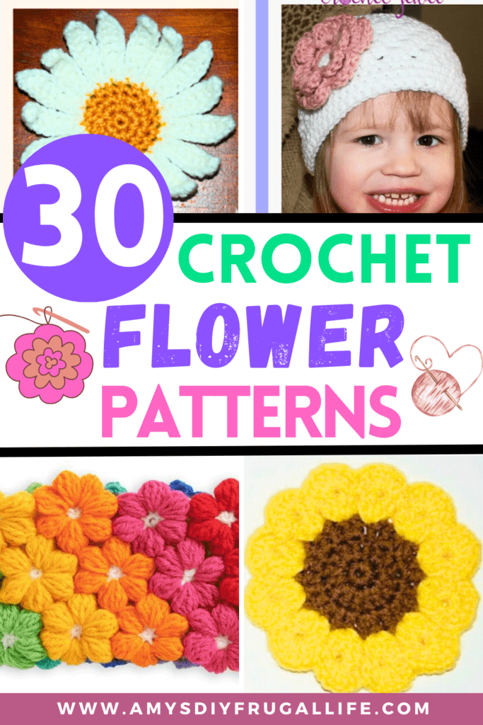 Learn 30 Crochet Flower Patterns: Step-by-Step Instructions - Amys DIY ...