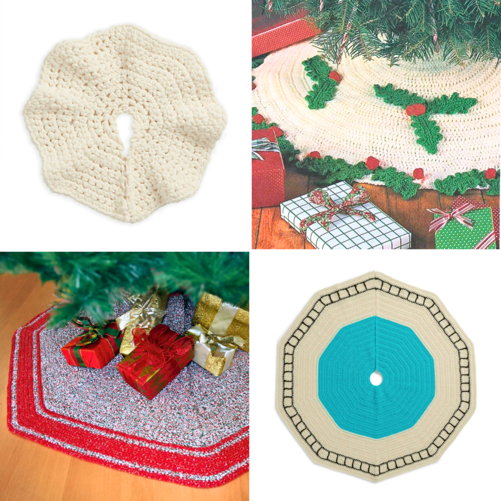 How to Crochet Stunning Christmas Tree Skirt Patterns - Amys DIY Frugal ...