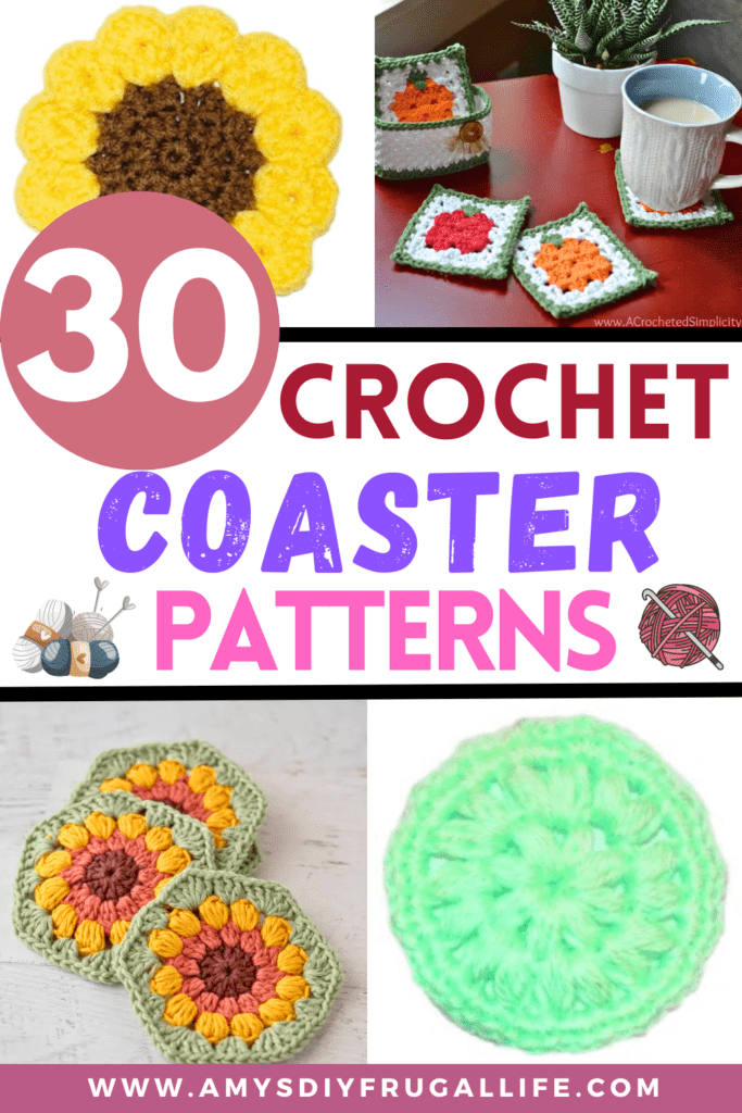 30 Beautiful Crochet Coaster Patterns - Step-by-Step Instructions ...