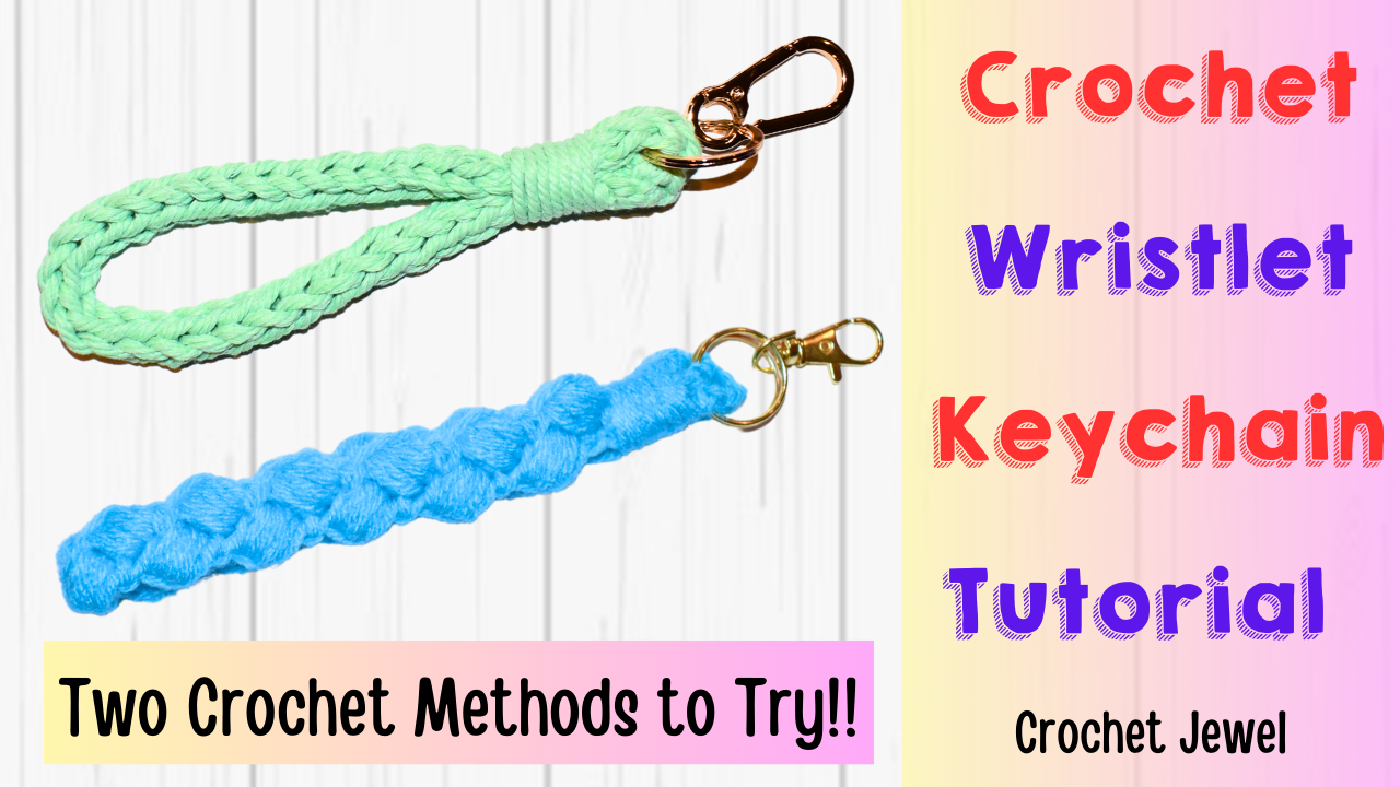 Easy Crochet Wristlet Keychain for Quick Gifts - Amys DIY Frugal Life