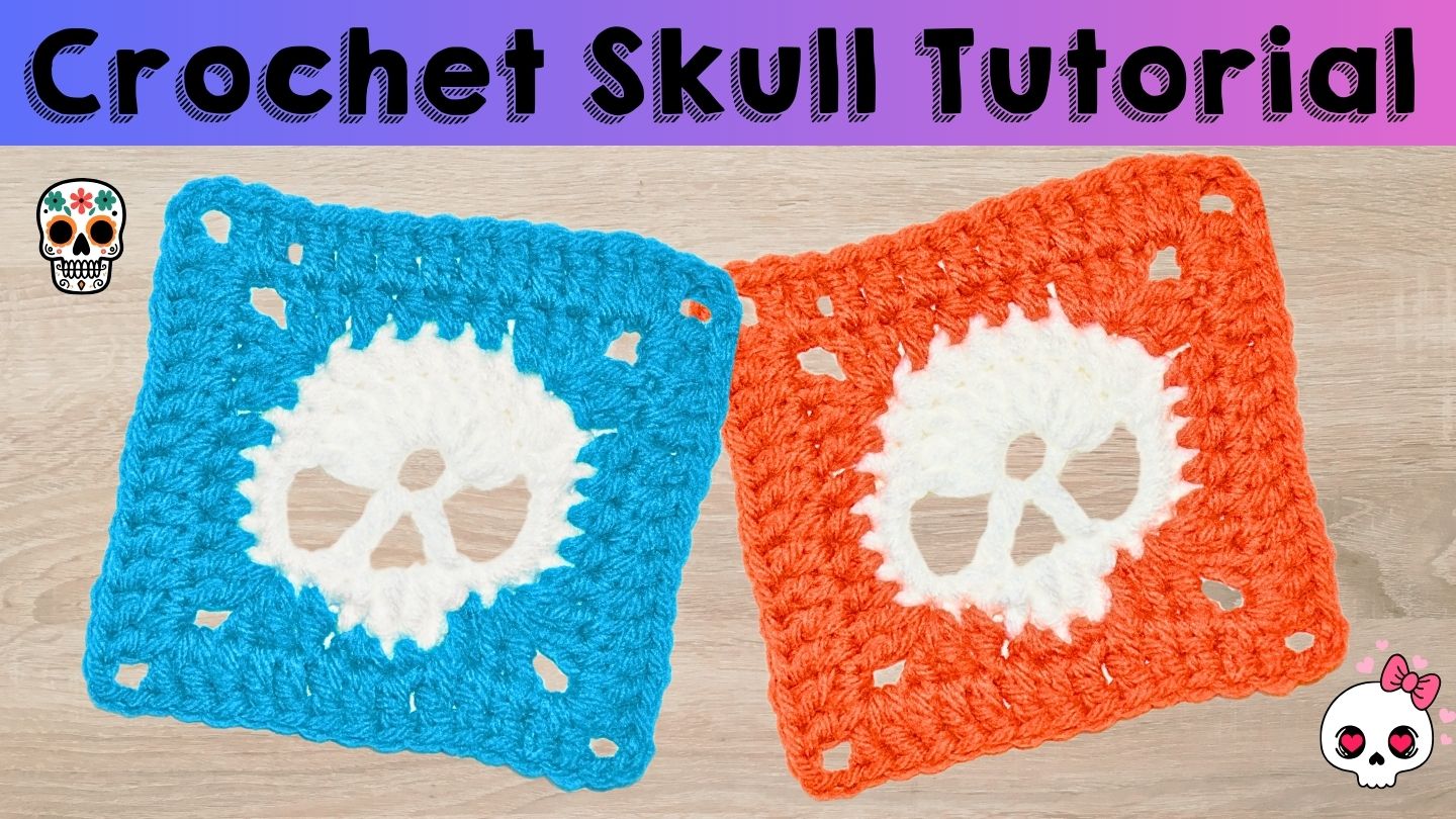 Crochet Skull Granny Square: Adding Fun to your Projects - Amys DIY ...