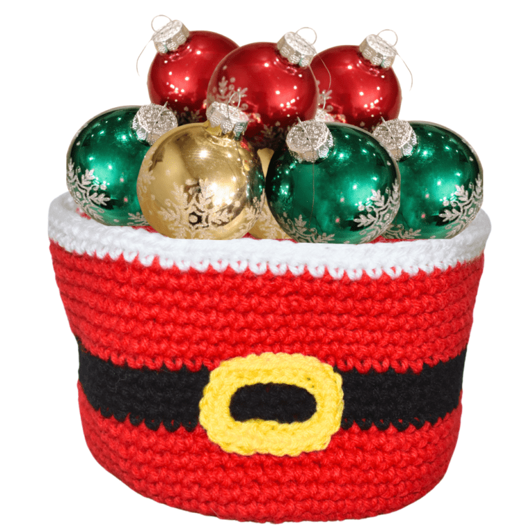 Crochet Santa Basket: A Festive DIY Holiday Project - Amys DIY Frugal Life