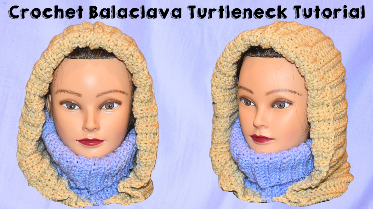 Create Your Own Crochet Balaclava Turtleneck Scarf - Amys DIY Frugal Life