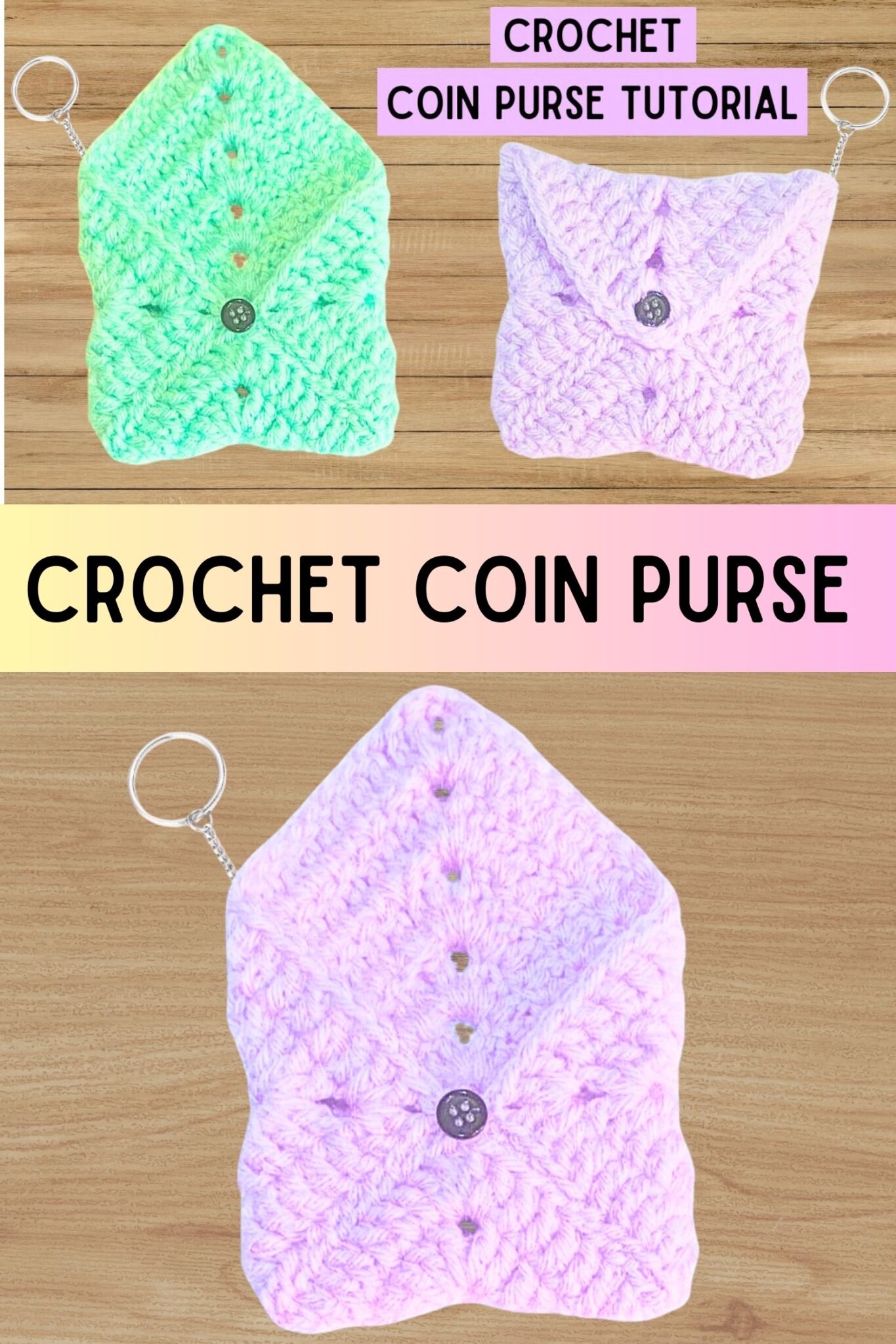 Crochet Small Purse Tutorial for Beginners Guide - Amys DIY Frugal Life