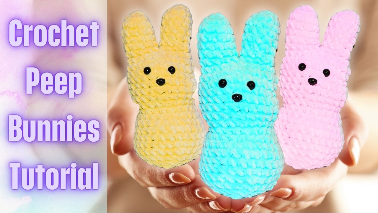 Crochet Peep Bunny Tutorial: A Cute and Easy Easter Craft - Amys DIY ...