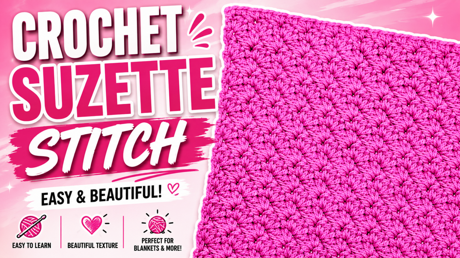 Easy Crochet Suzette Stitch Pattern for Beginners