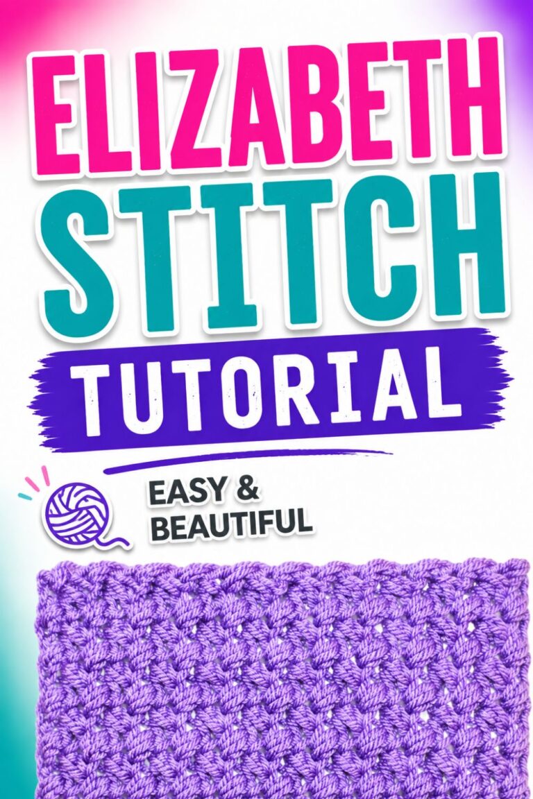Crochet Elizabeth Stitch Tutorial for Beginners - Amys DIY Frugal Life